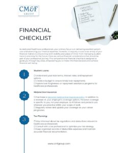 Financial Checklist for Healthcare Professionals | CM&F Group